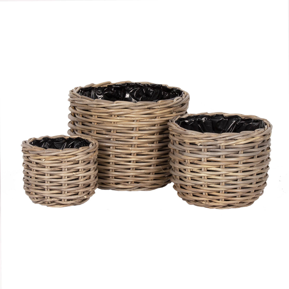 Set Of 3 Lined Kubu Baskets – The Tiny Art Shack