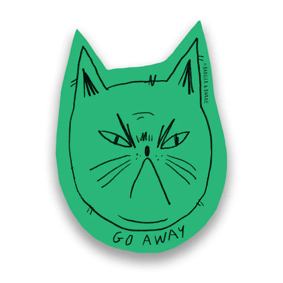 Go Away Sticker – The Tiny Art Shack